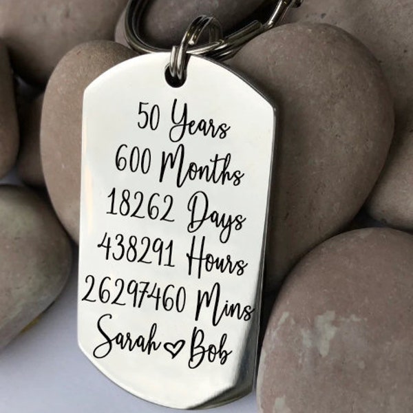 50th Anniversary Keychains - Etsy