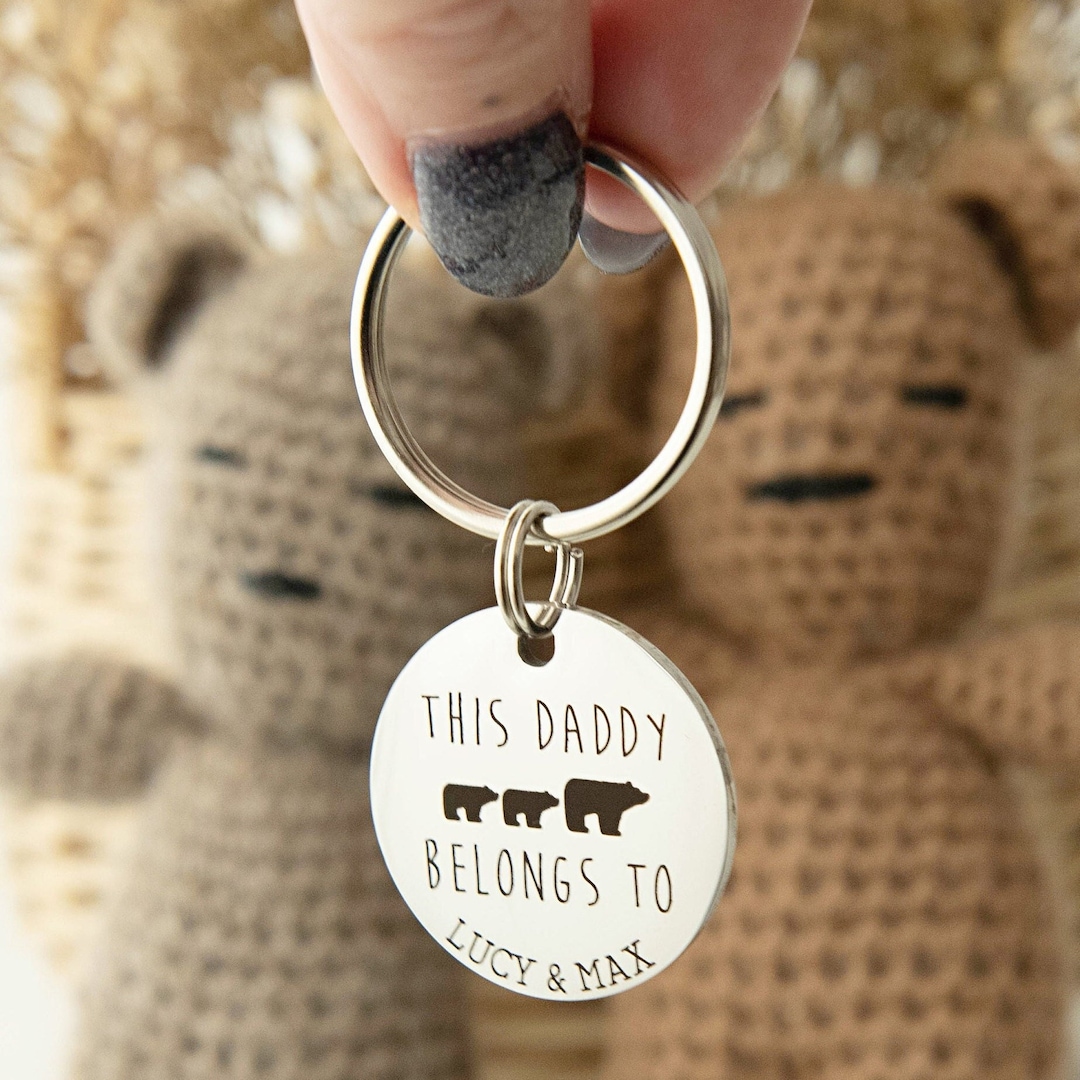 Gift for Dad, Daddy Bear Keyring, Gift for Daddy, Grandad Gift ...