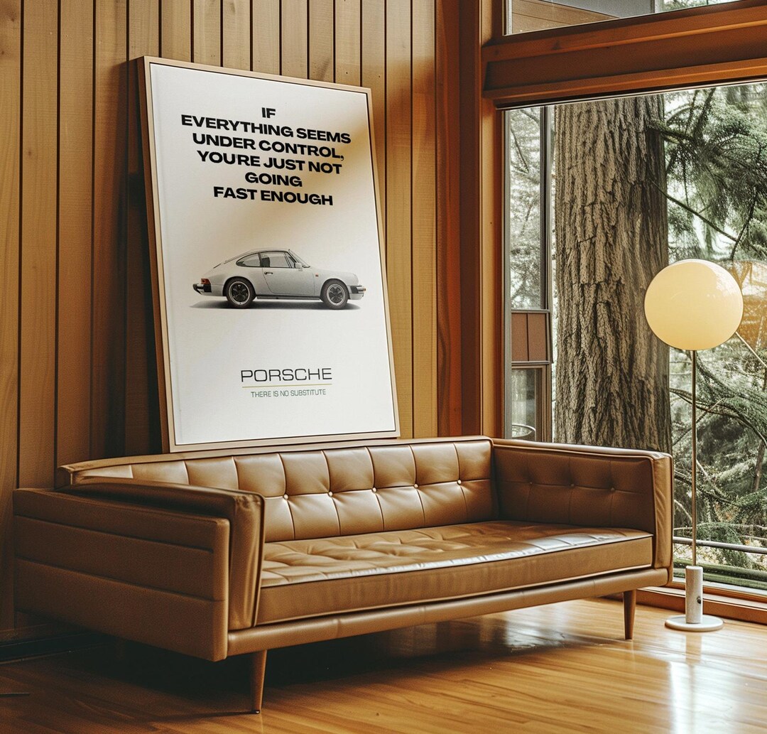 Vintage Porsche 911 Poster | Funny Porsche Quote Wall Art | Porsche 911 ...