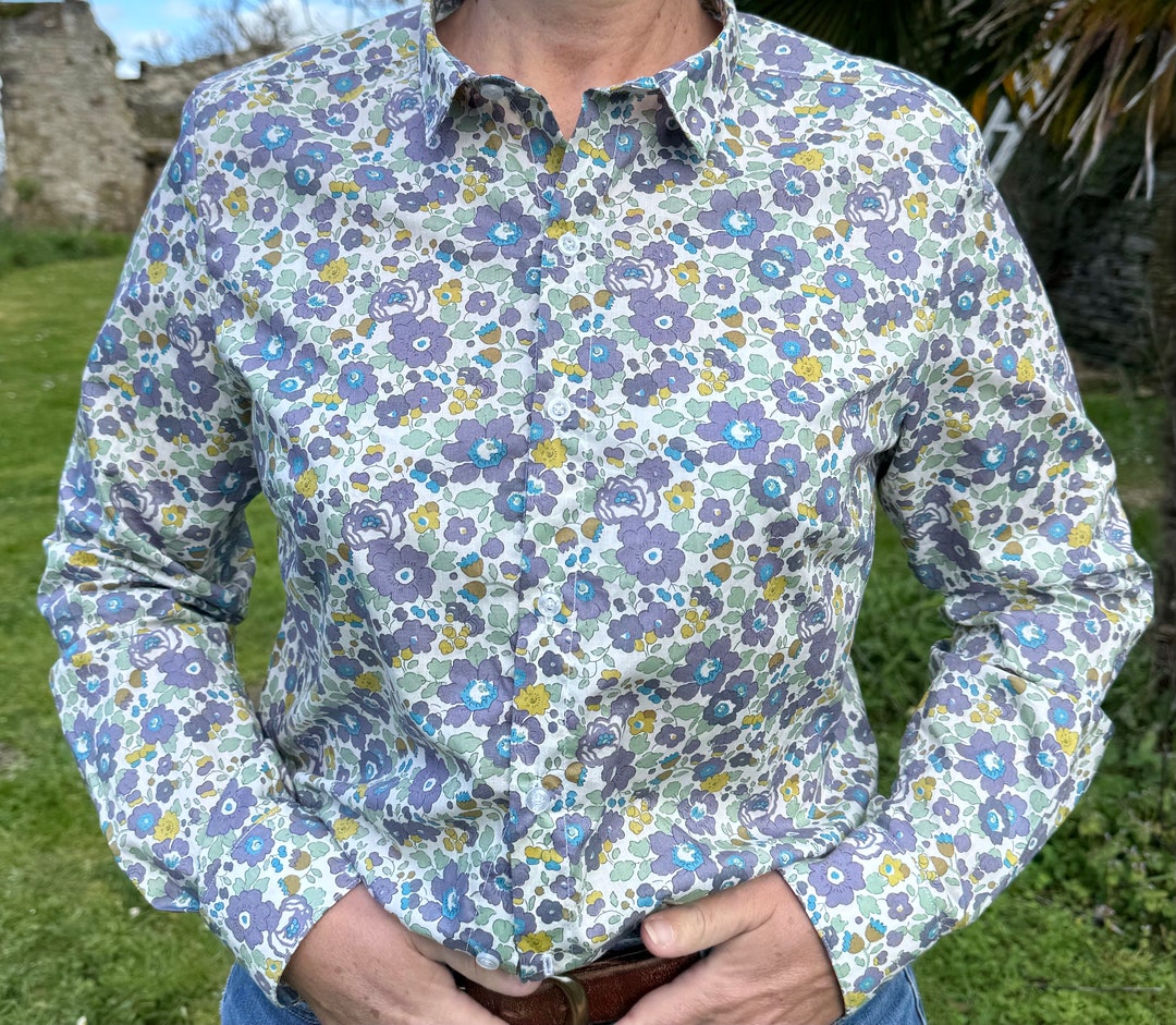 Women's Blouse in Liberty of London Fabric / Liberty Betsy Bruyère Blouse / Hand-sewn Women's ...