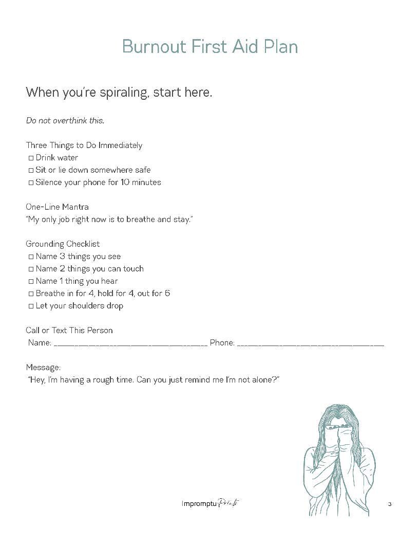 Burnout Recovery Kit Printable - Etsy