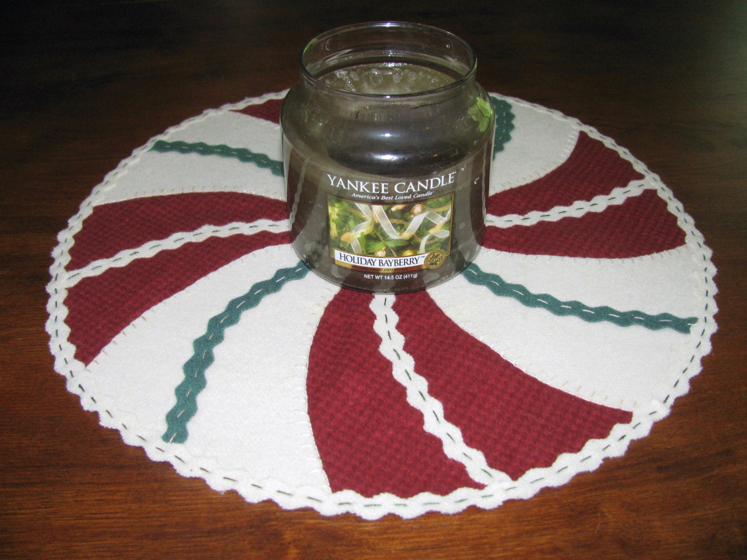 Peppermint Candy Mat Pattern, Wool Applique, Table Mat, Tree Skirt - Etsy