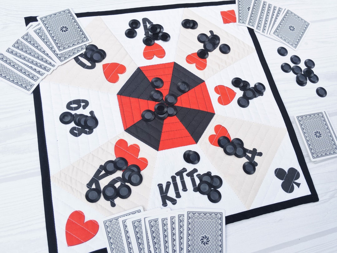 Travel Size Rummy Royal Game Mat | Quilted | Fabric Board Game - Etsy