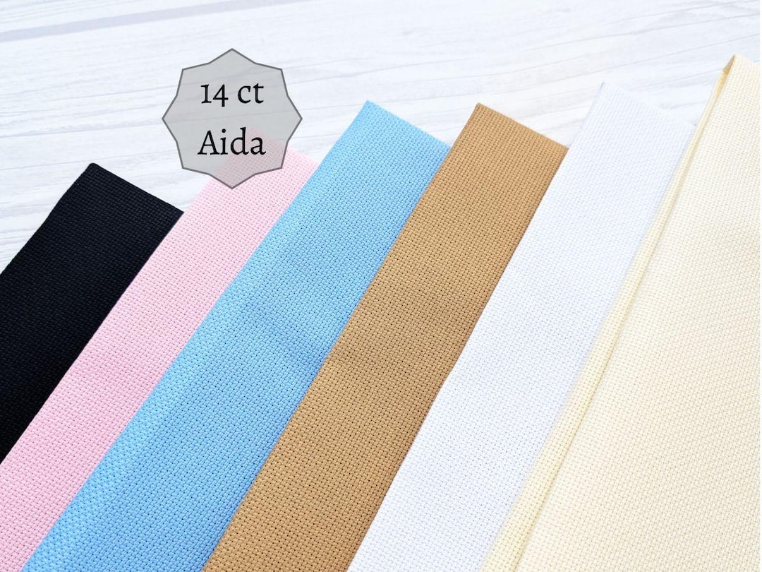 14 Count Aida Cross Stitch Fabric | Cut to Order | 100% Cotton Aida ...