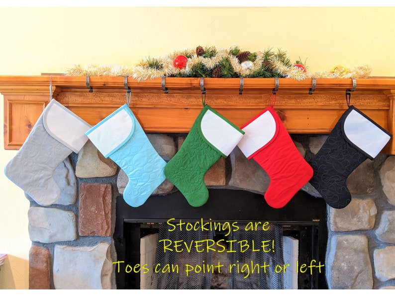 Quilted Christmas Stocking With Cross-stitch-able Aida Cuff | Quilted ...