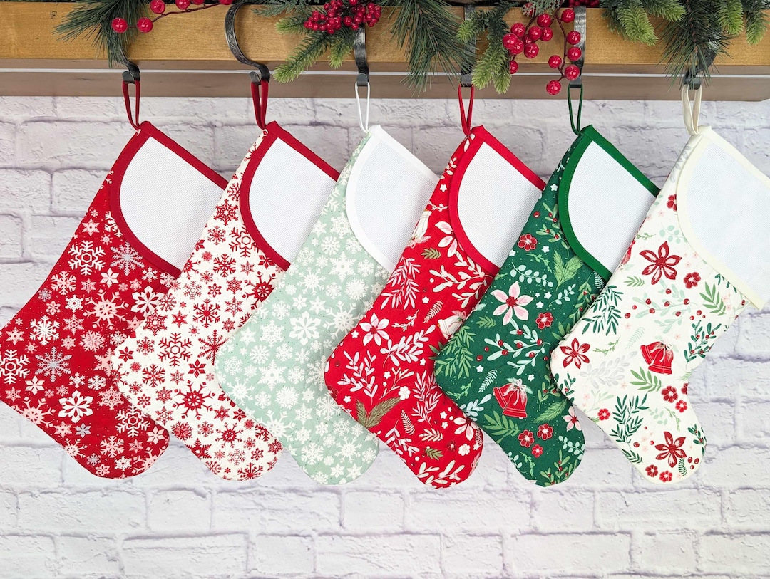 Quilted Christmas Stocking With Cross-stitch-able Aida Cuff | Quilted ...