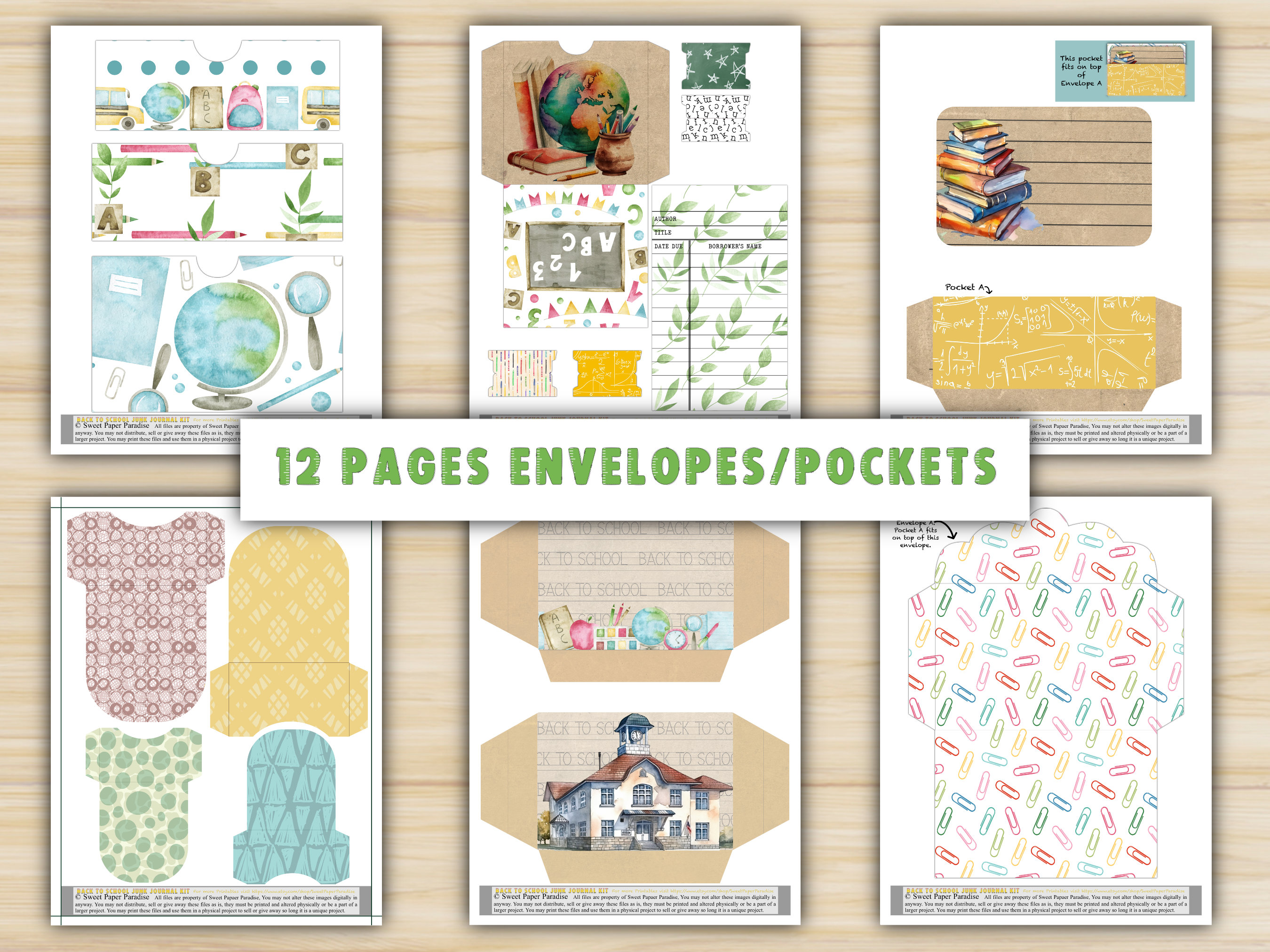 48 Page Back to School Junk Journal Kit, Printable Journal Kit, DIY ...