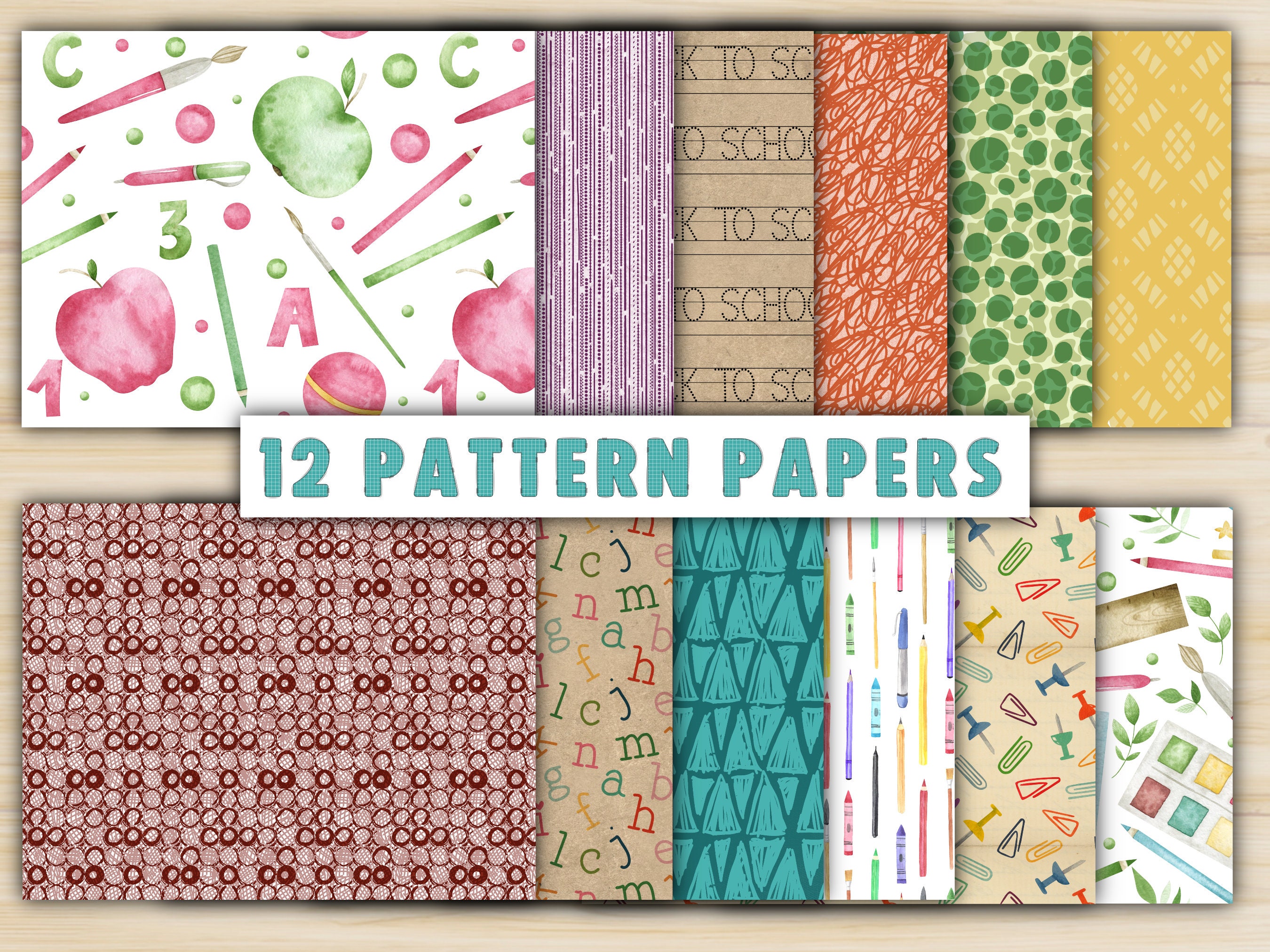 48 Page Back to School Junk Journal Kit, Printable Journal Kit, DIY ...