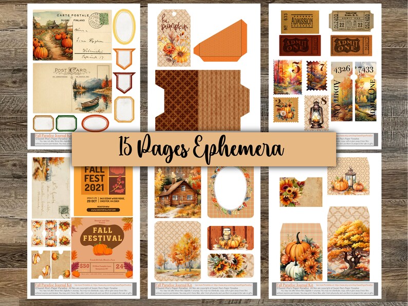 Cozy Fall Cabin Themed Junk Journal Kit, Fall Journal, DIY, Journal Kit ...