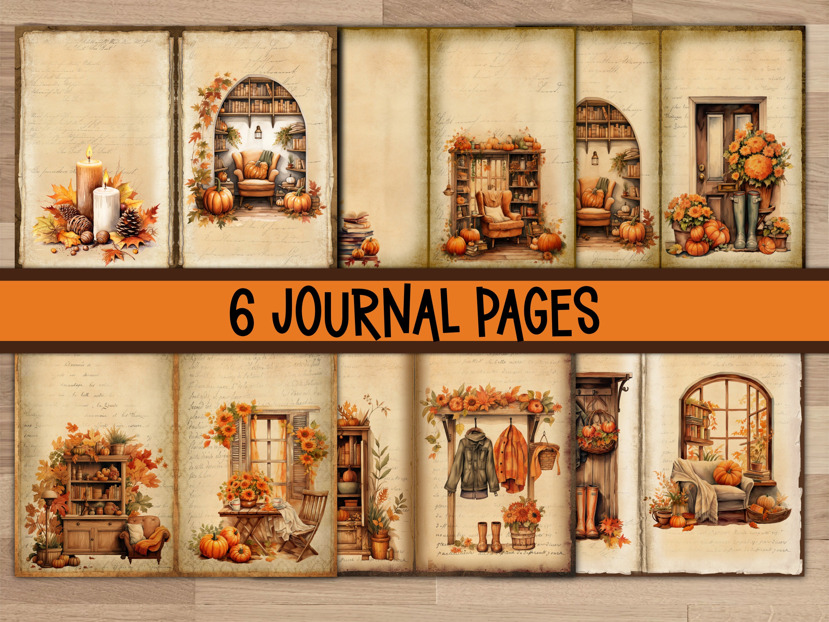 Inside the Cozy Cabin Fall Junk Journal Kit, Digital Download, Journal ...