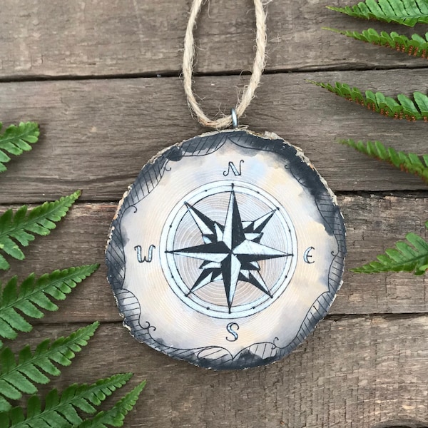 Compass Ornament - Etsy