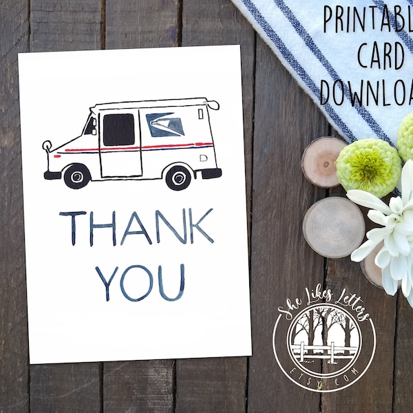 Mail Carrier Thank You Cards - Etsy