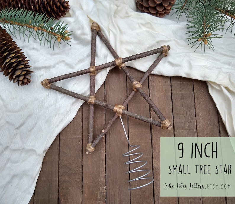 Christmas Tree Topper Star Handmade Rustic Wood Tree Star - Etsy