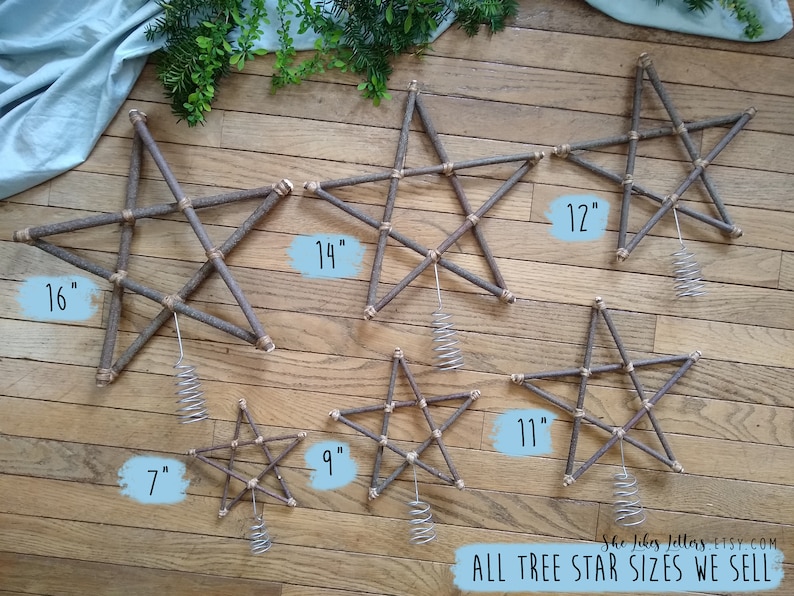 Christmas Tree Topper Star Handmade Rustic Wood Tree Star - Etsy