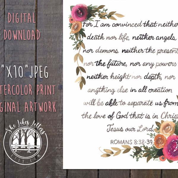 Romans 8 38 39 - Etsy