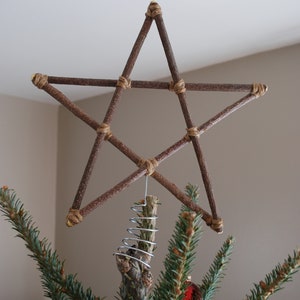 Christmas Tree Topper Star - Handmade Rustic Wood Tree Star | Star for ...