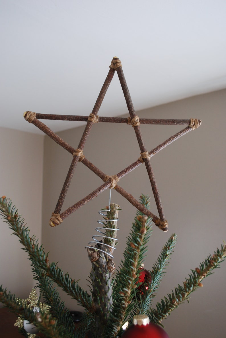 Christmas Tree Topper Star Handmade Rustic Wood Tree Star - Etsy