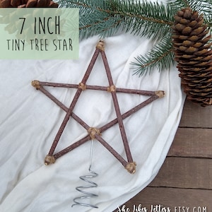 Christmas Tree Topper Star - Handmade Rustic Wood Tree Star | Star for ...