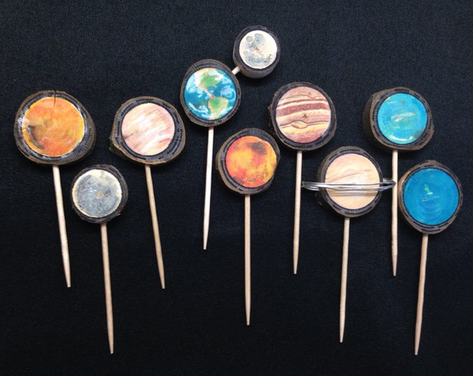 Planet Cupcake Toppers set of 9 1 Solar System / - Etsy UK