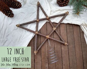 Rustic Christmas Tree Topper - Etsy