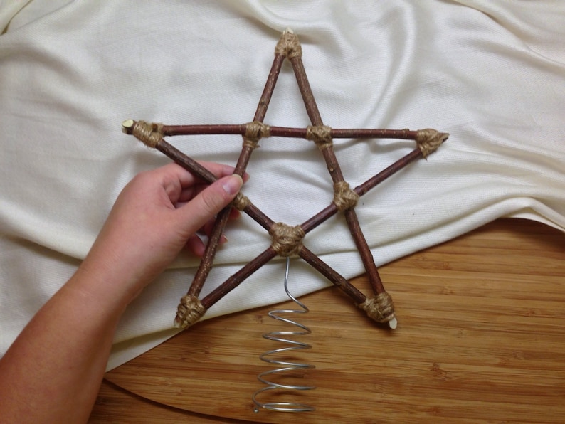 Christmas Tree Topper Star SMALL 9 Inch Handmade Rustic | Etsy