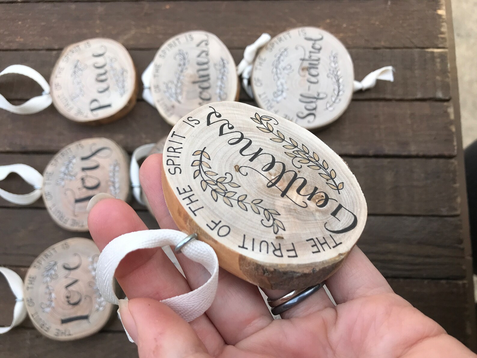 Fruit of the Spirit Christmas Tree Ornaments set of 9 Rose - Etsy