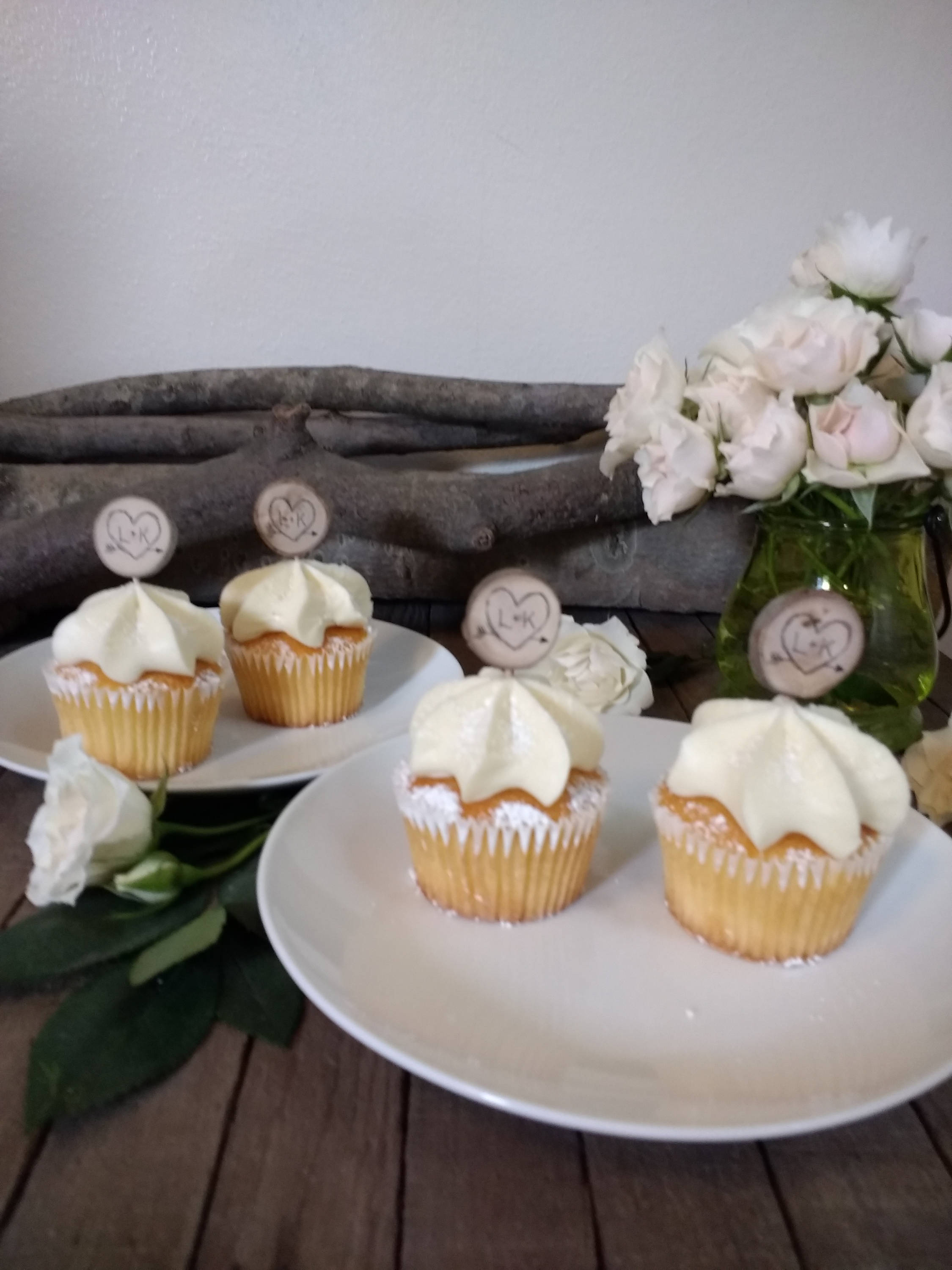 Party Supplies Paper & Party Supplies Cupcake Toppers Rustic Wedding ...