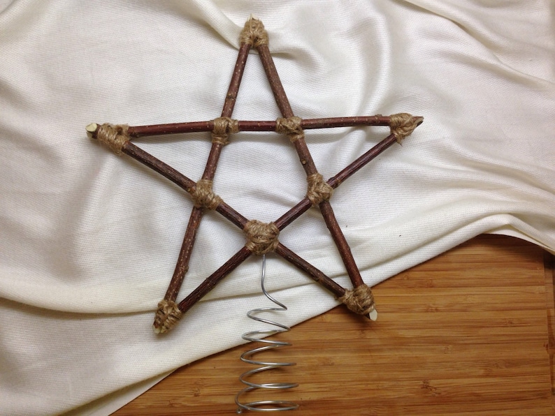 Christmas Tree Topper Star SMALL 9 Inch Handmade Rustic | Etsy