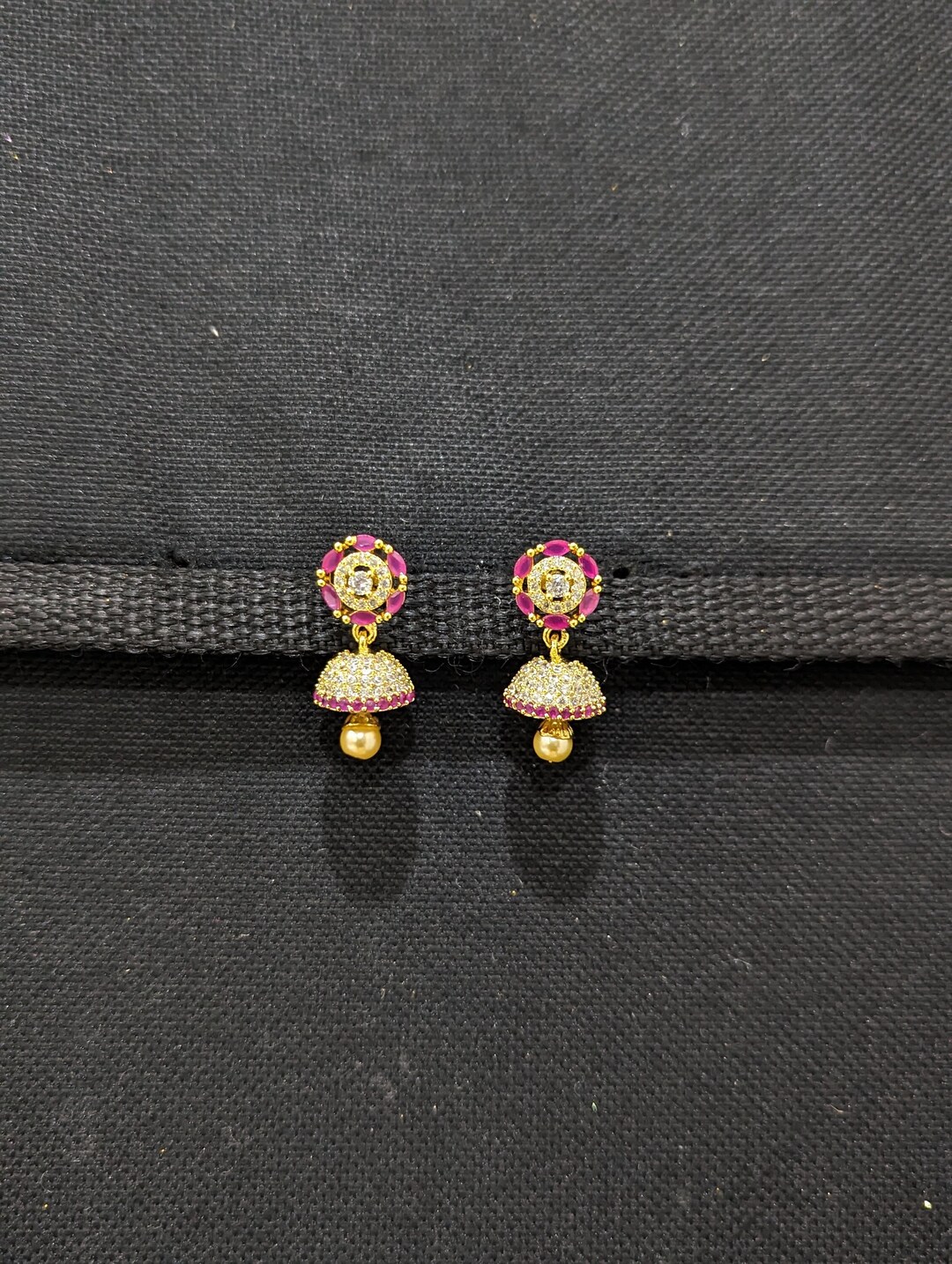 Small Jhumka / Kids Jhumki / CZ Jhumka / One Gram Gold Plated Jhumka ...