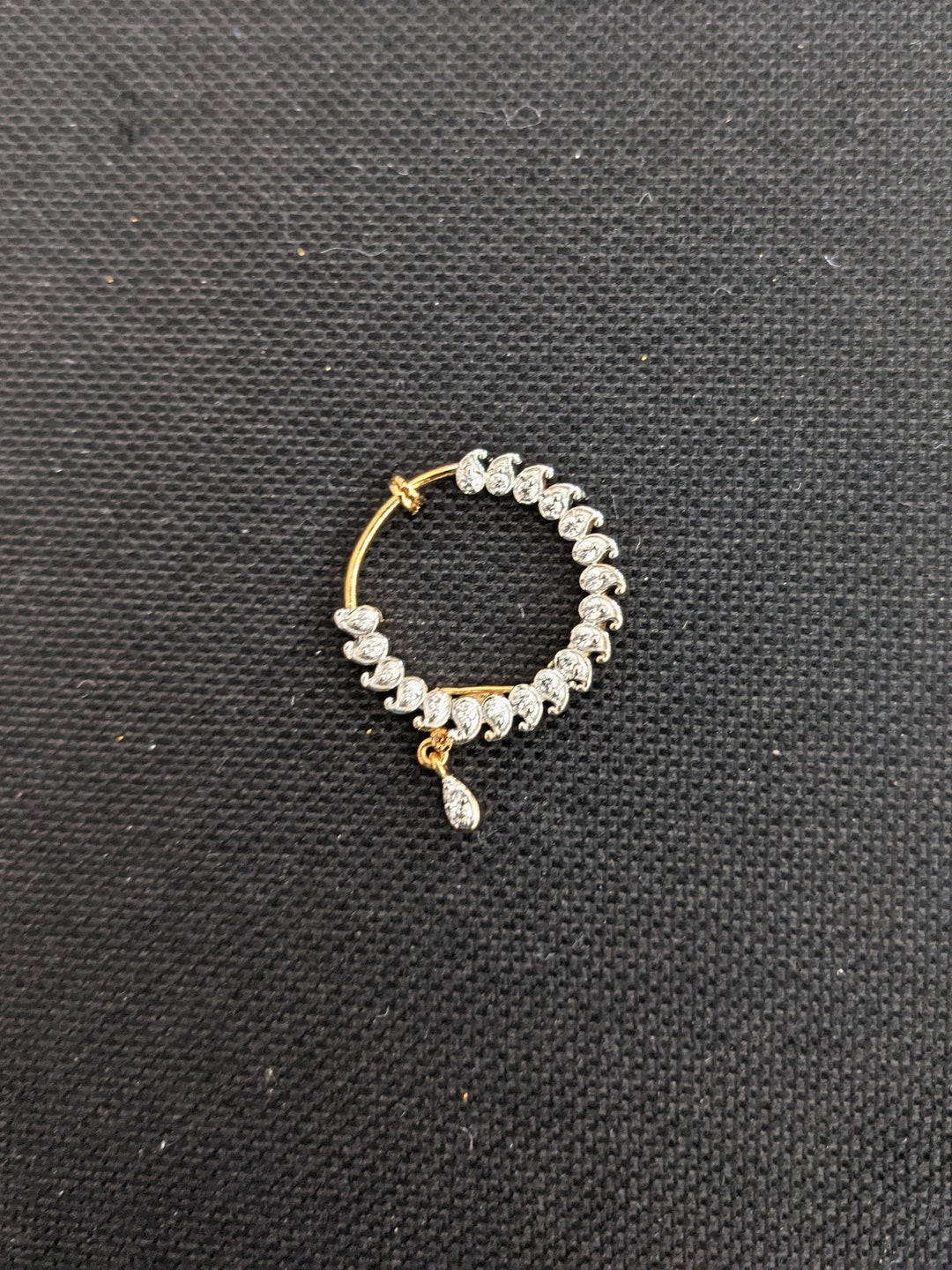 Mango Nose Ring / 2 Tone Gold Plated Large Clip on Nose Rings / No ...