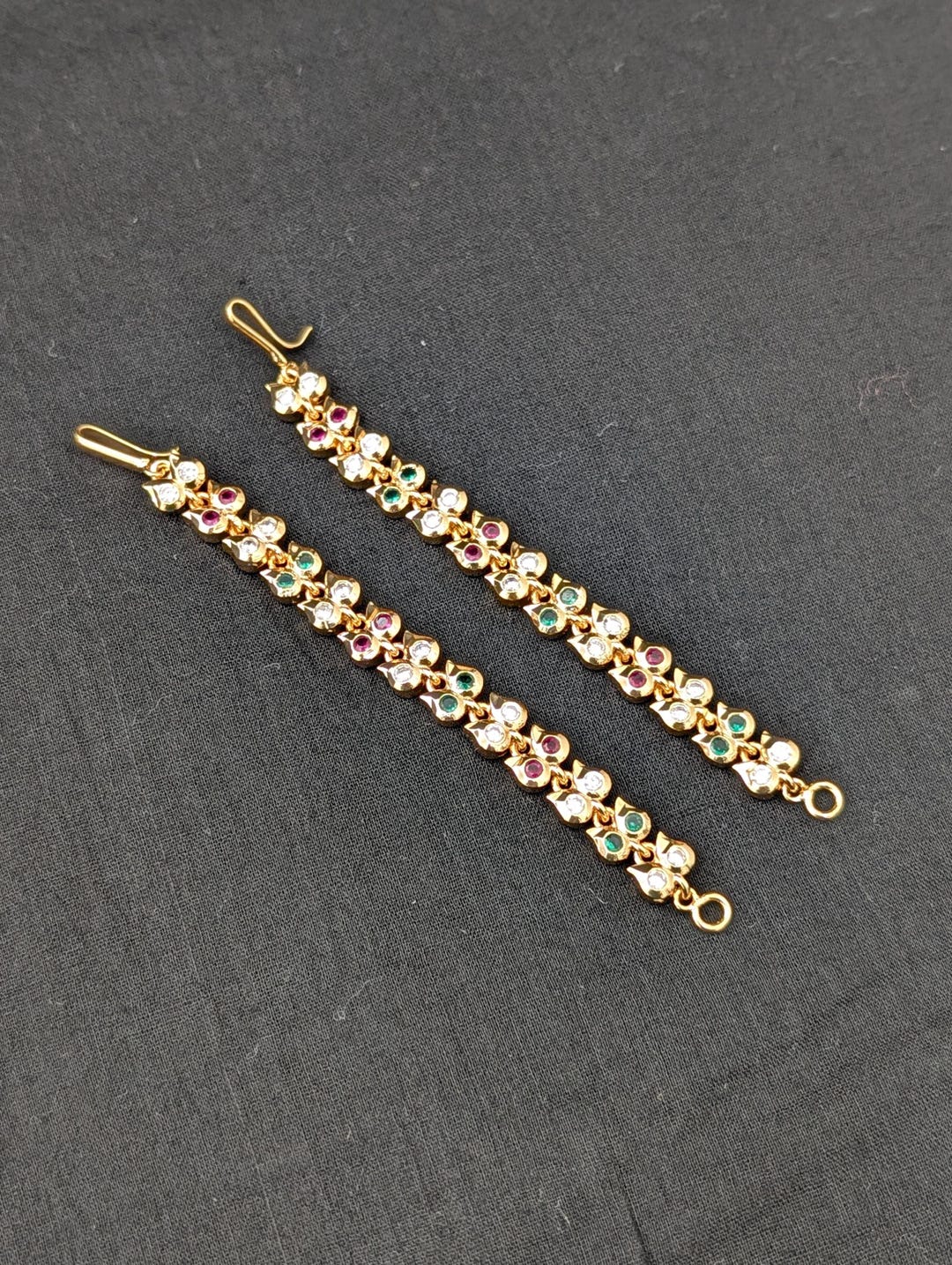 Mango Design CZ Ear Chain / Kaan Chain / Champasaralu / Maatal / Micro ...