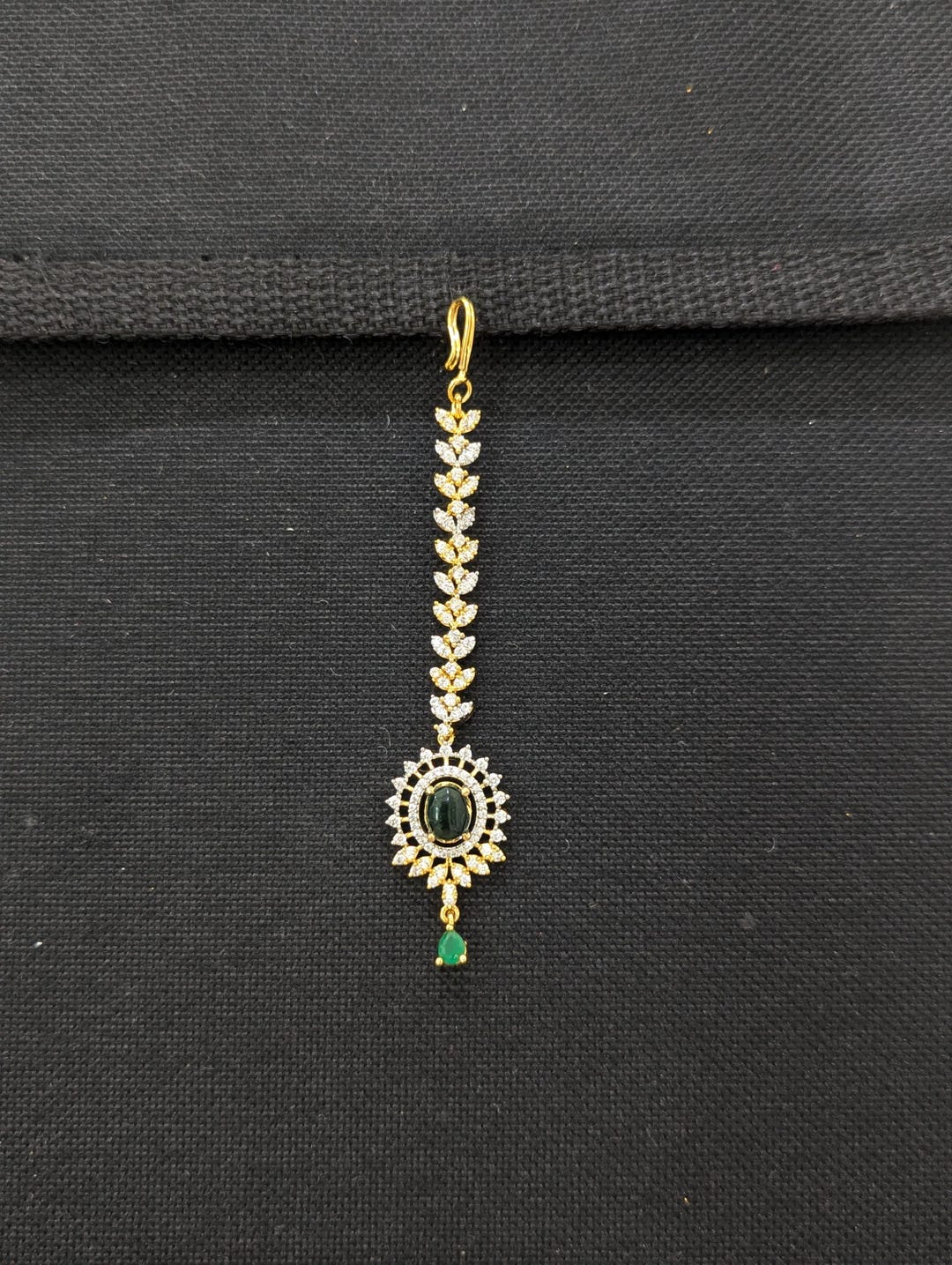 Oval Maang Tikka / One Gram Gold Plated Tikka / CZ Stone Tikka Jewelry ...