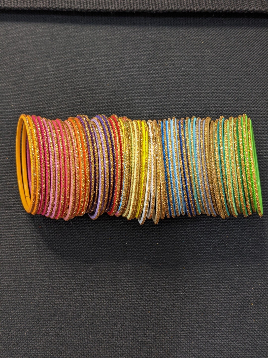 Toddler Kids Gold Glitter Metal Bangles / Colorful Bangles / Indian ...