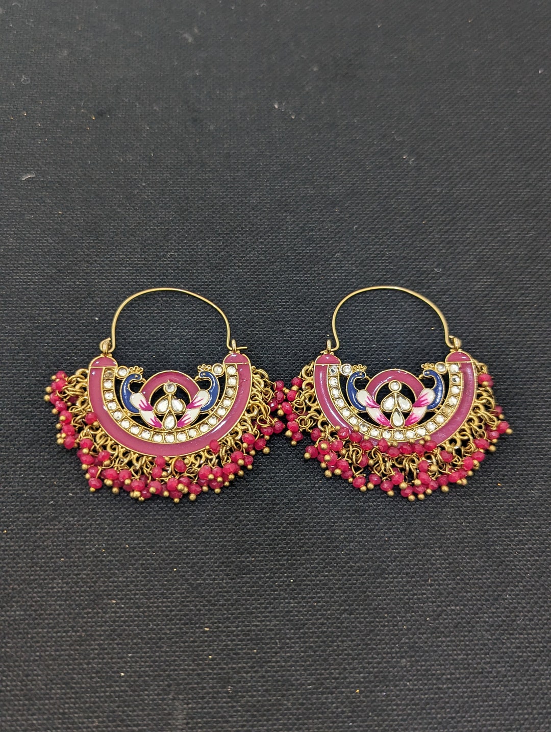 Hoop Earrings / Mehandi Gold Plated Earrings / Loop Earrings / Bali ...