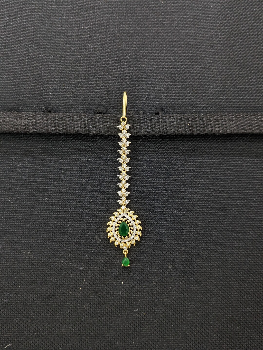 CZ Maang Tikka / Elegant Bridal Tikka / One Gram Gold Plated Maang ...