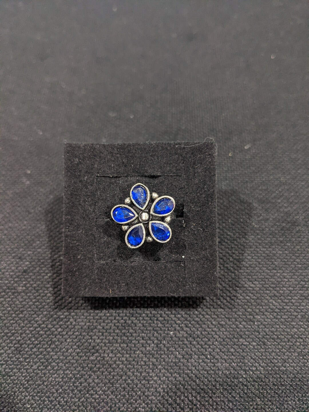 Simple Finger Rings - Oxidized Silver Adjustable Finger Ring / Indian ...