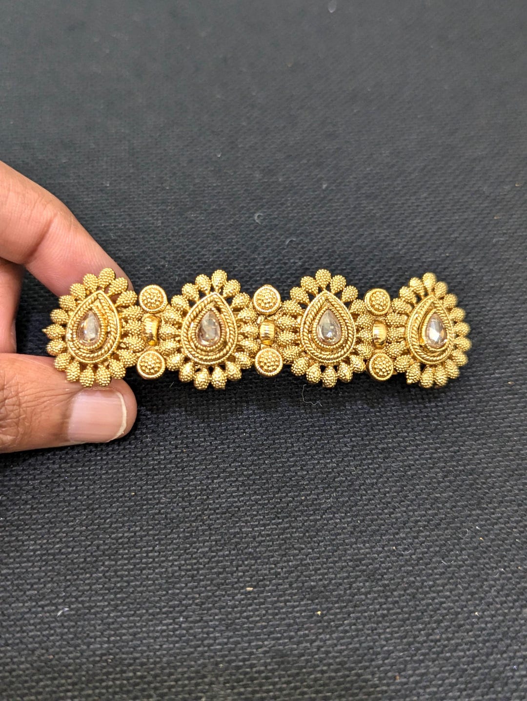 Medium Size Hair Clips Hair Accessory / Gold Plated Jewelry / Indian ...