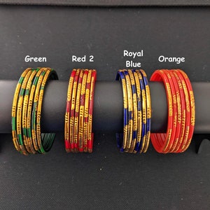 Traditional Glass Bangles / Half Dozen Bangles / Baby Shower ...