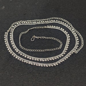 D1 Oxidized Silver Hip Belt / Hip Chain / Waist Belt / Belly Chain / 2 ...