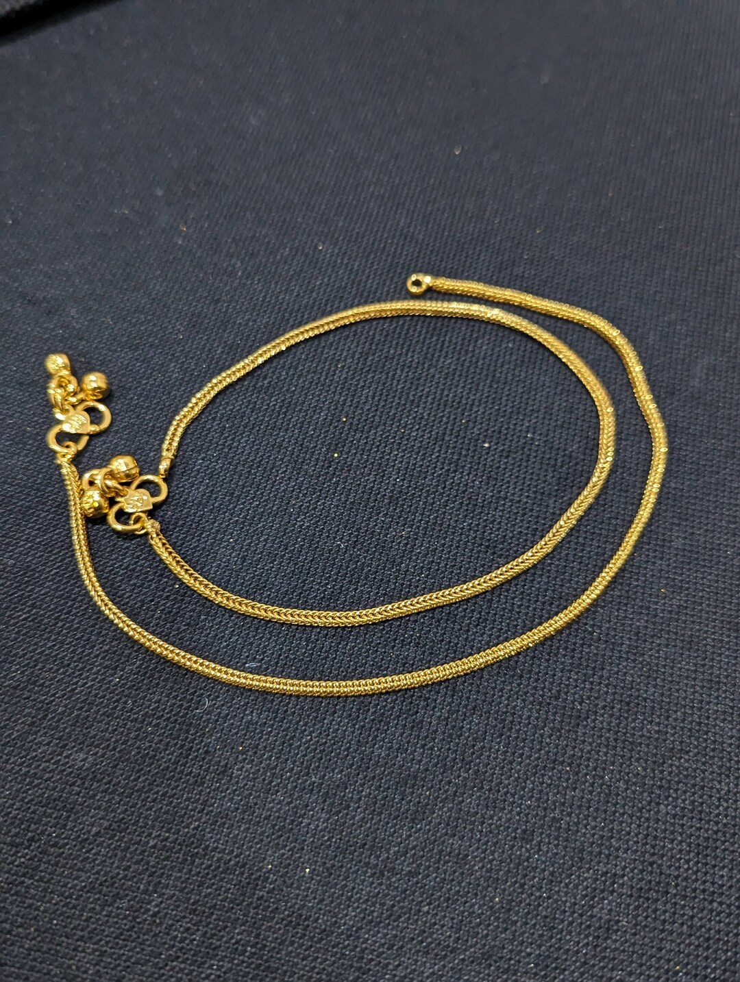 Simple Anklets / Payal / Goulsu / Traditional Gold Plated Indian ...