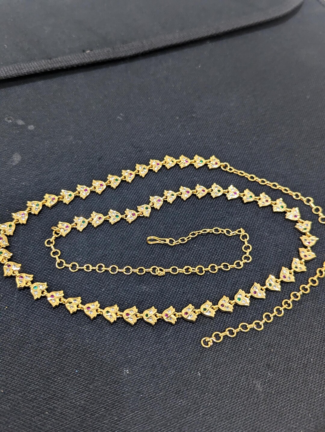 Micro Gold Plated CZ Hip Chain / Festive Belly Chain / Indian Jewelry ...