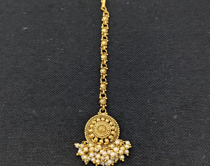 Tikka - Maang Tikka / Indian Tikka / Tikka Jewelry / Gold Plated Pearl ...
