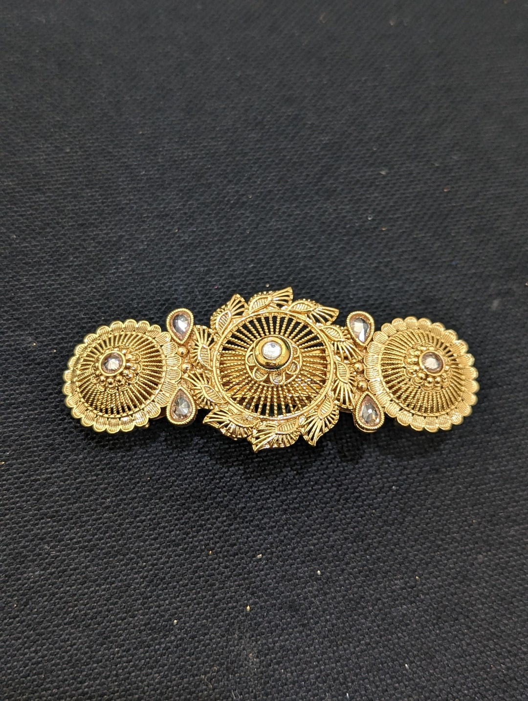 Medium Size Hair Clips - Hair Accessory / Gold Plated Jewelry / Indian ...