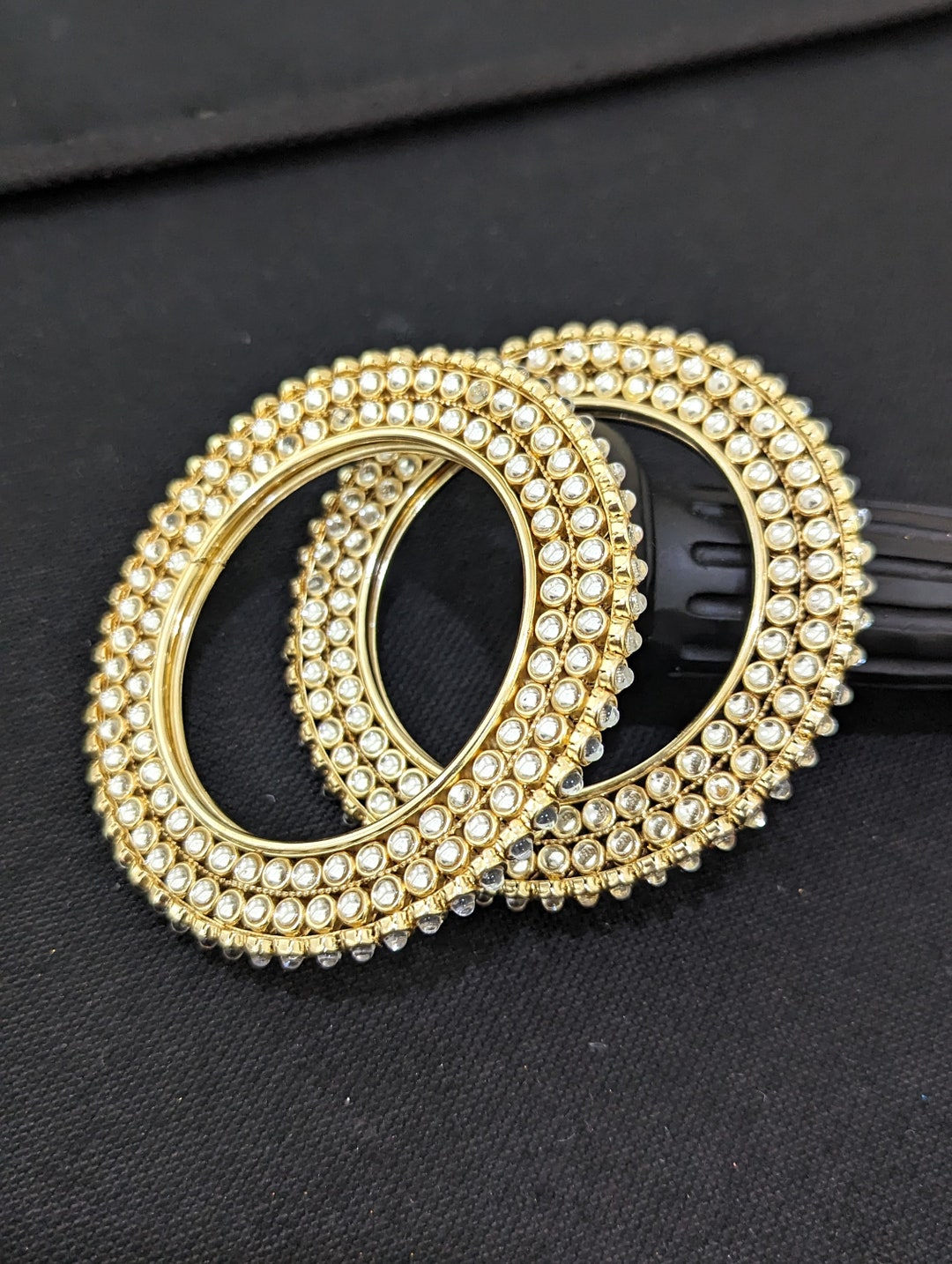 Grand Kundan Bangles / Indian Bangles / Traditional Jewelry / Gold ...
