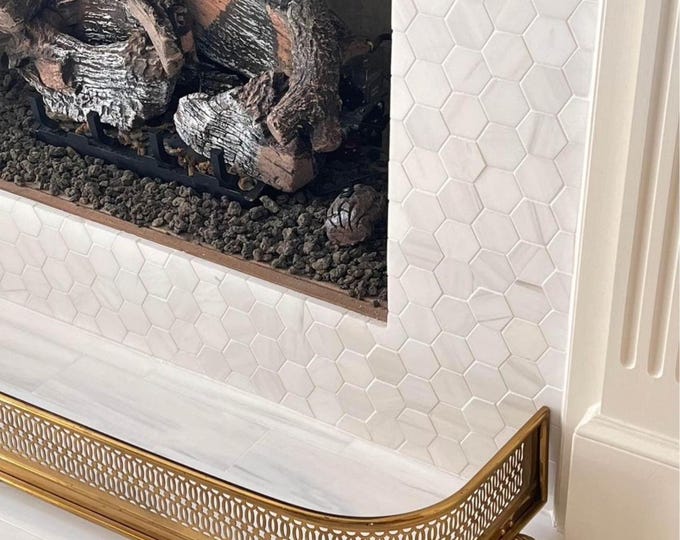 Vintage Brass Lions Foot Fireplace Fender - Etsy