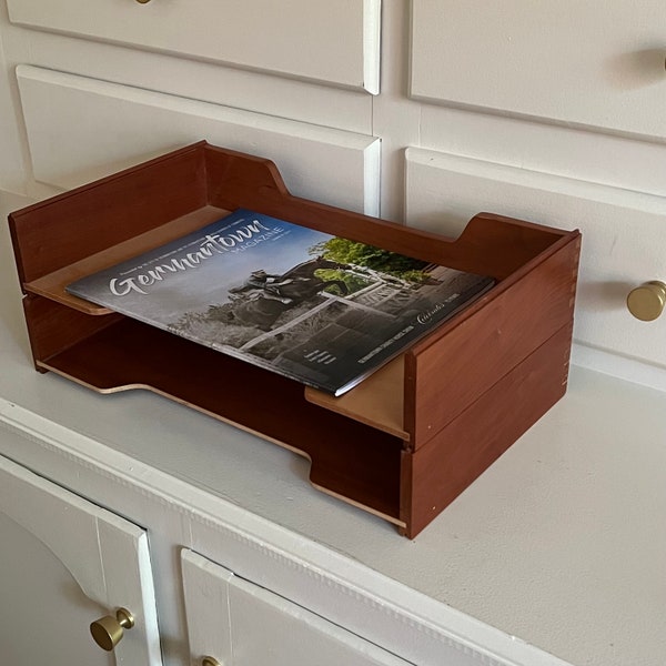 Wood Paper Tray - Etsy