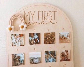 Milestones Board Svg, Glowforge Laser Cut Files, First Year Display Cut ...