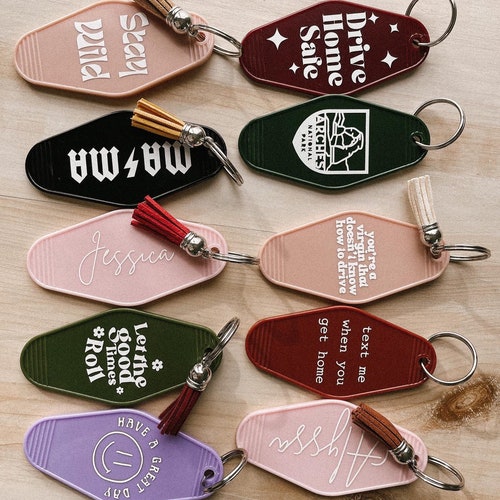 Retro Motel Keychain Personalized Funny Gift Vintage Retro - Etsy