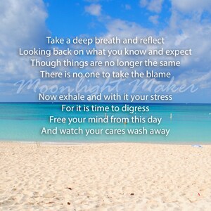 Inspirational Beach Reflections Poem on Poster - “casting Reflections ...