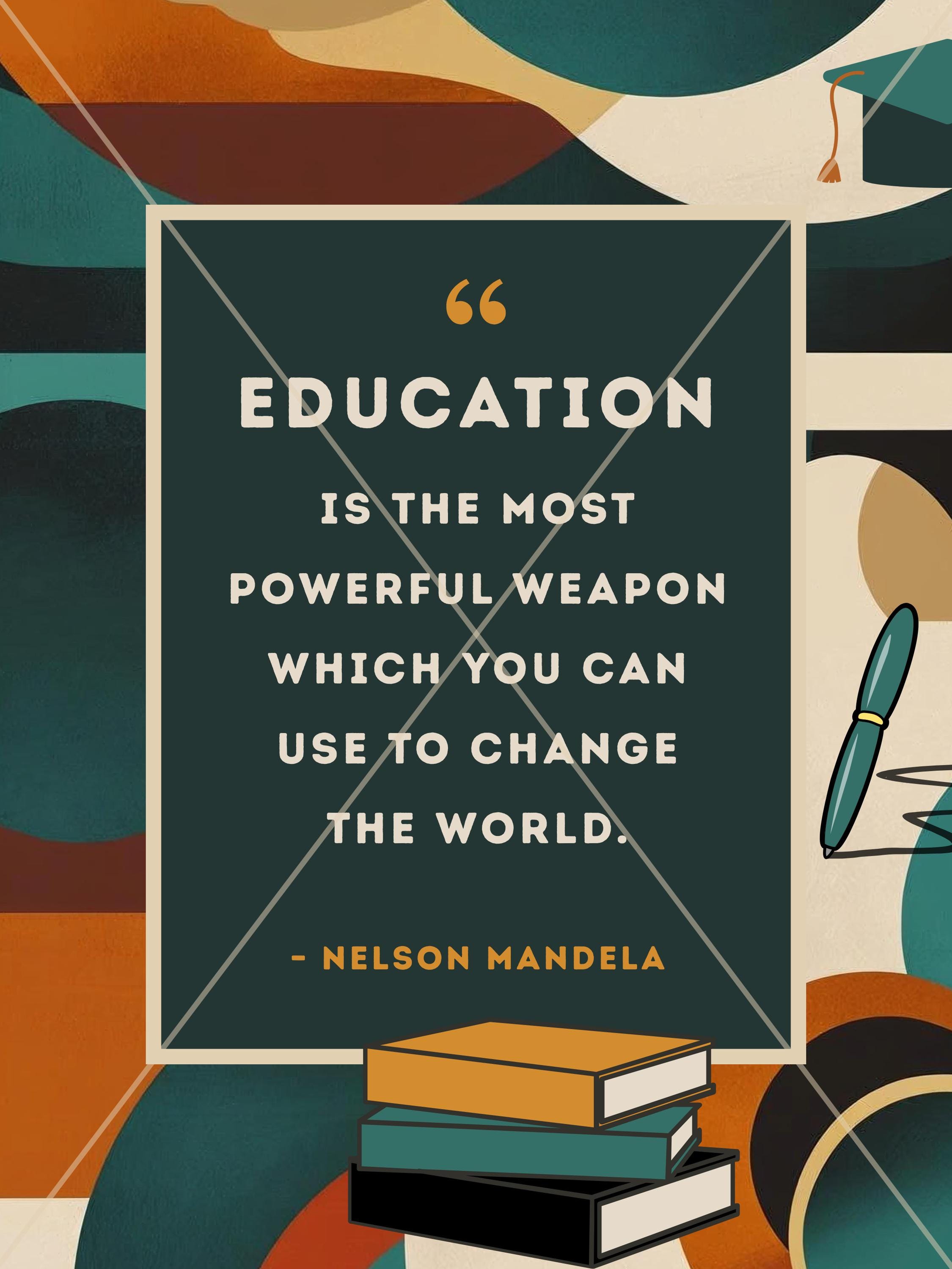 Education Quote Poster – Nelson Mandela Inspirational Classroom Decor ...